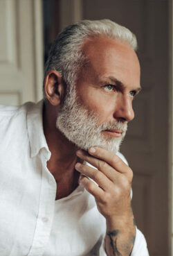 Grauer Bart & die Wiederherstellung der früheren Ursprungsfarbe